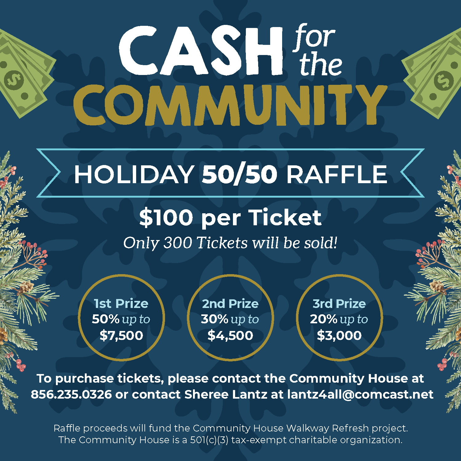 Cash for the Community Holiday 5050 Raffle - The Community House